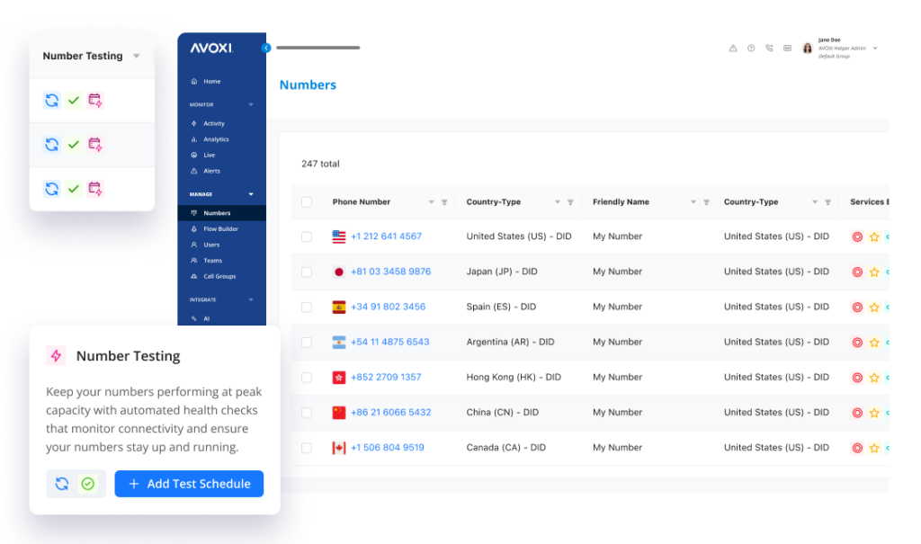 Phone Number Testing | AVOXI